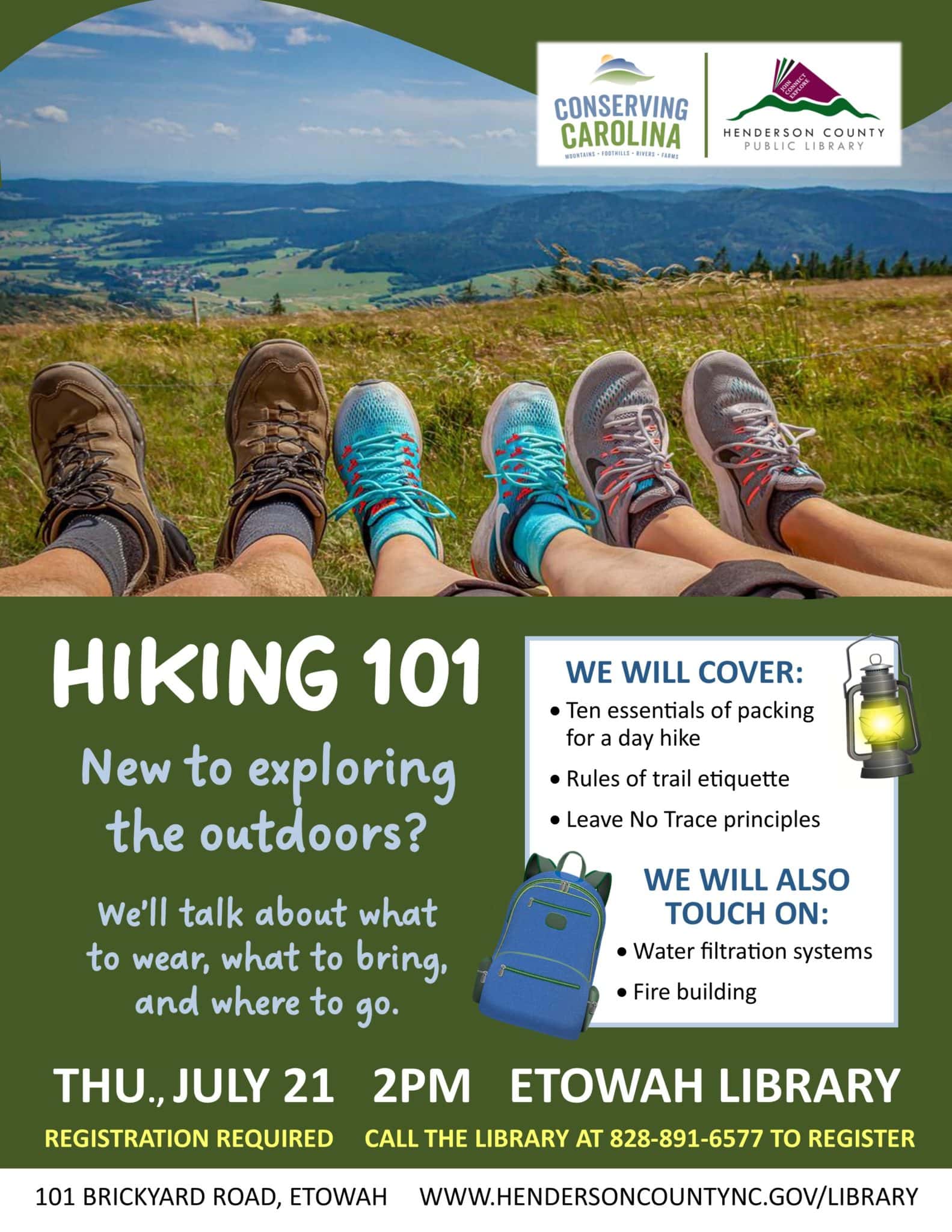 Hiking 101 - Conserving Carolina